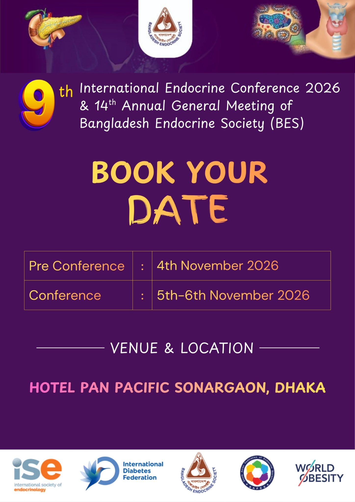 Save the Date for 9th Int Endo Con-2026 & 14th AGM of BES! – Bangladesh ...
